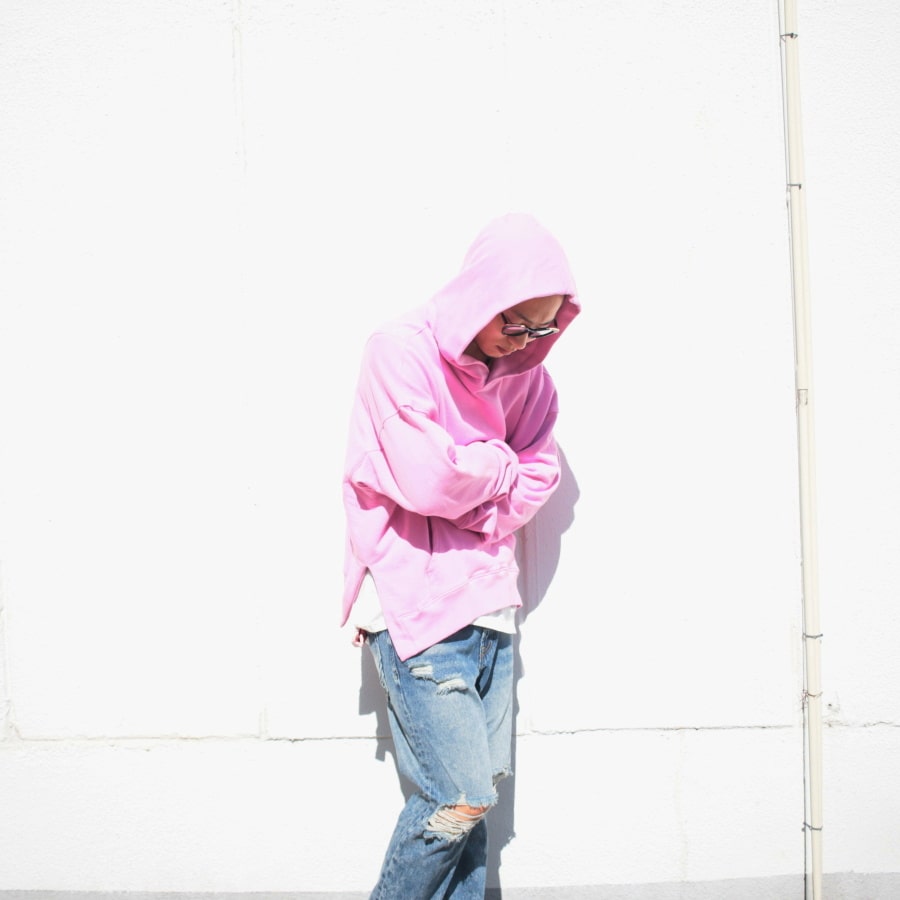 mnml,ミニマル,essential hoodie/pink purple/"it" by Funny's